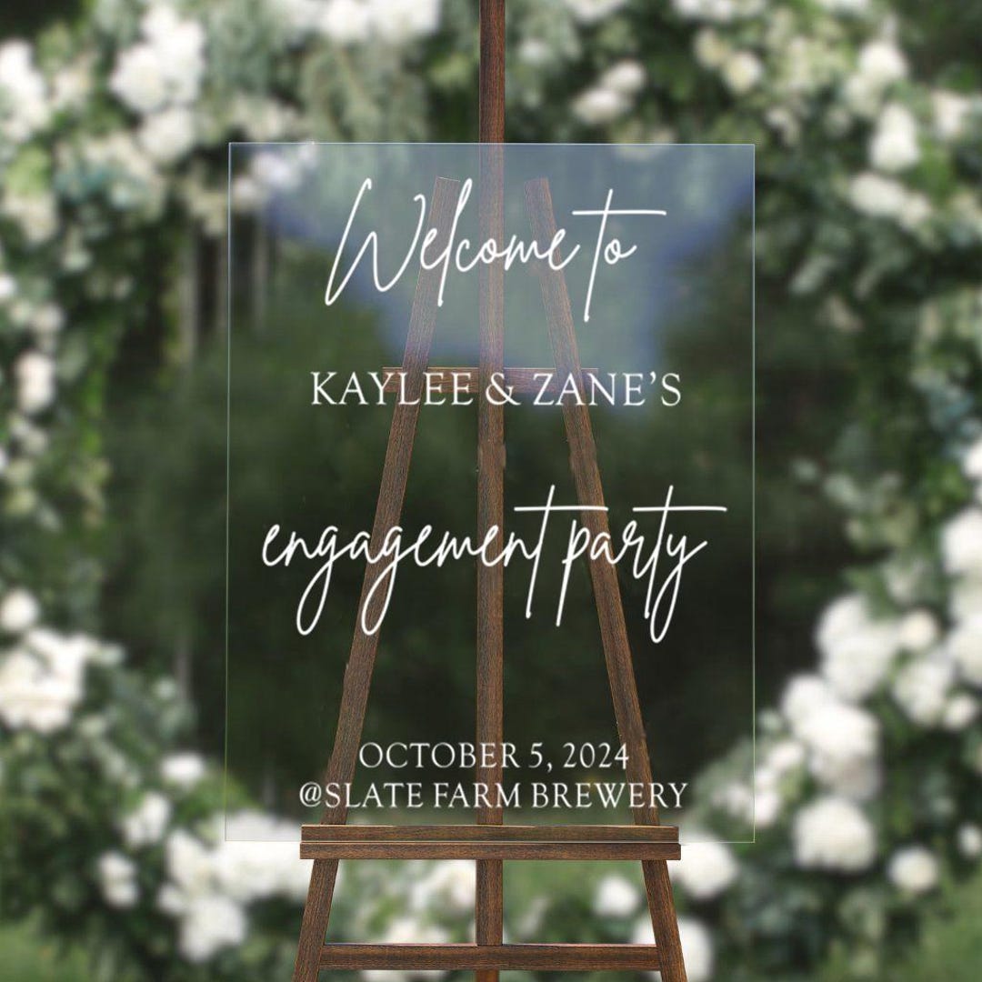 Engagement Welcome Sign,welcome to Engagement Sign, Modern Engagement ...
