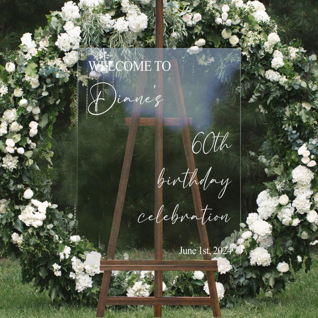 Birthday Party Welcome Sign, Happy Birthday Sign, Birthday Party ...