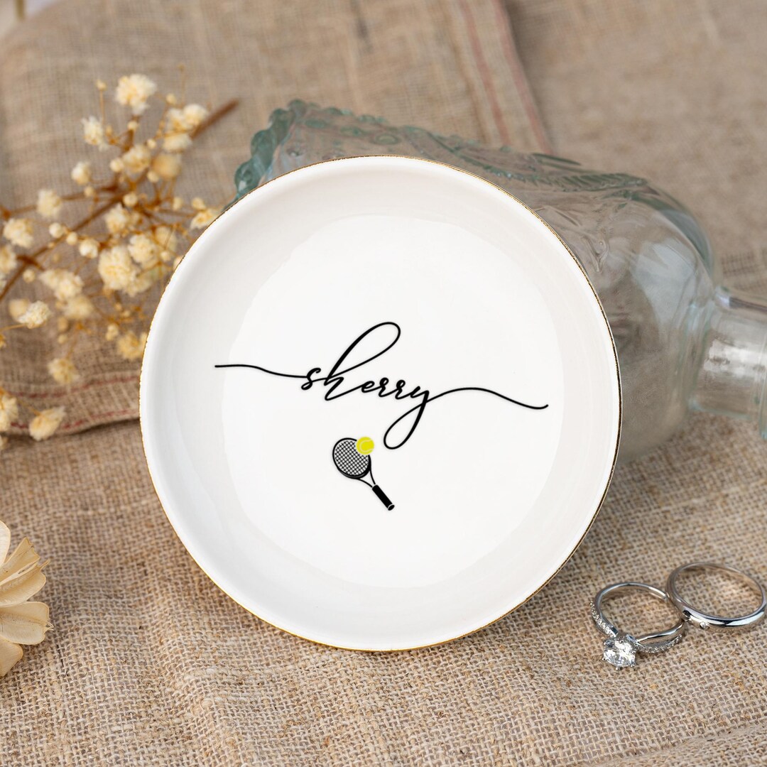 Custom Tennis Jewelry Dish,tennis Trinket Dish,tennis Team Gifts for ...