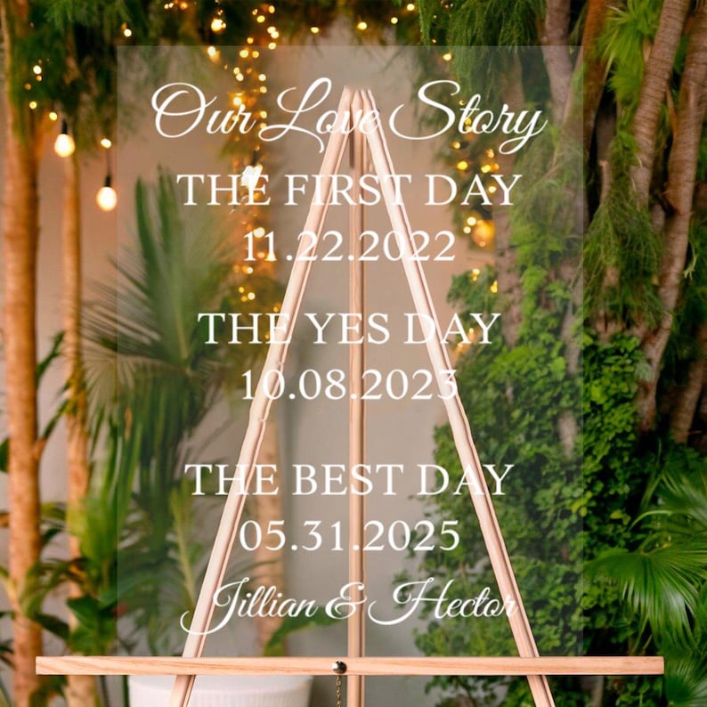 Our Love Story Sign,custom Wedding Sign,first Day Yes Day Best Day Sign ...
