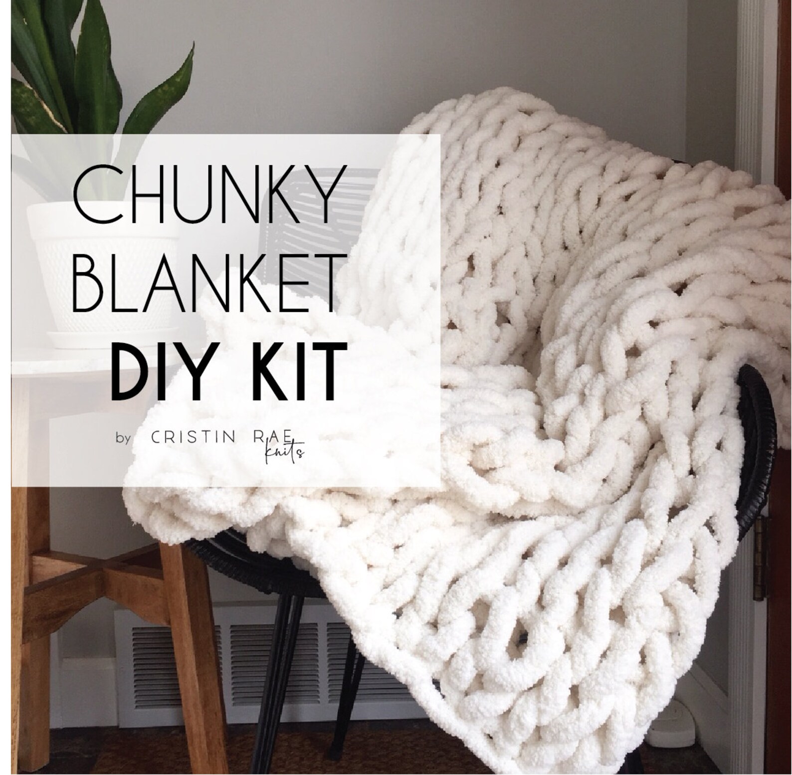 DIY No-knit Chunky Blanket Kit With Video - Etsy