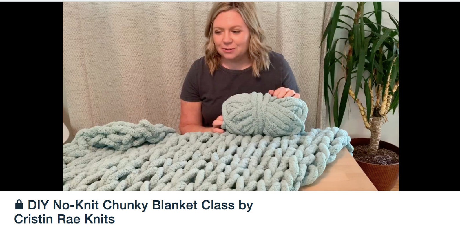 DIY No-knit Chunky Blanket Video ONLY - Etsy