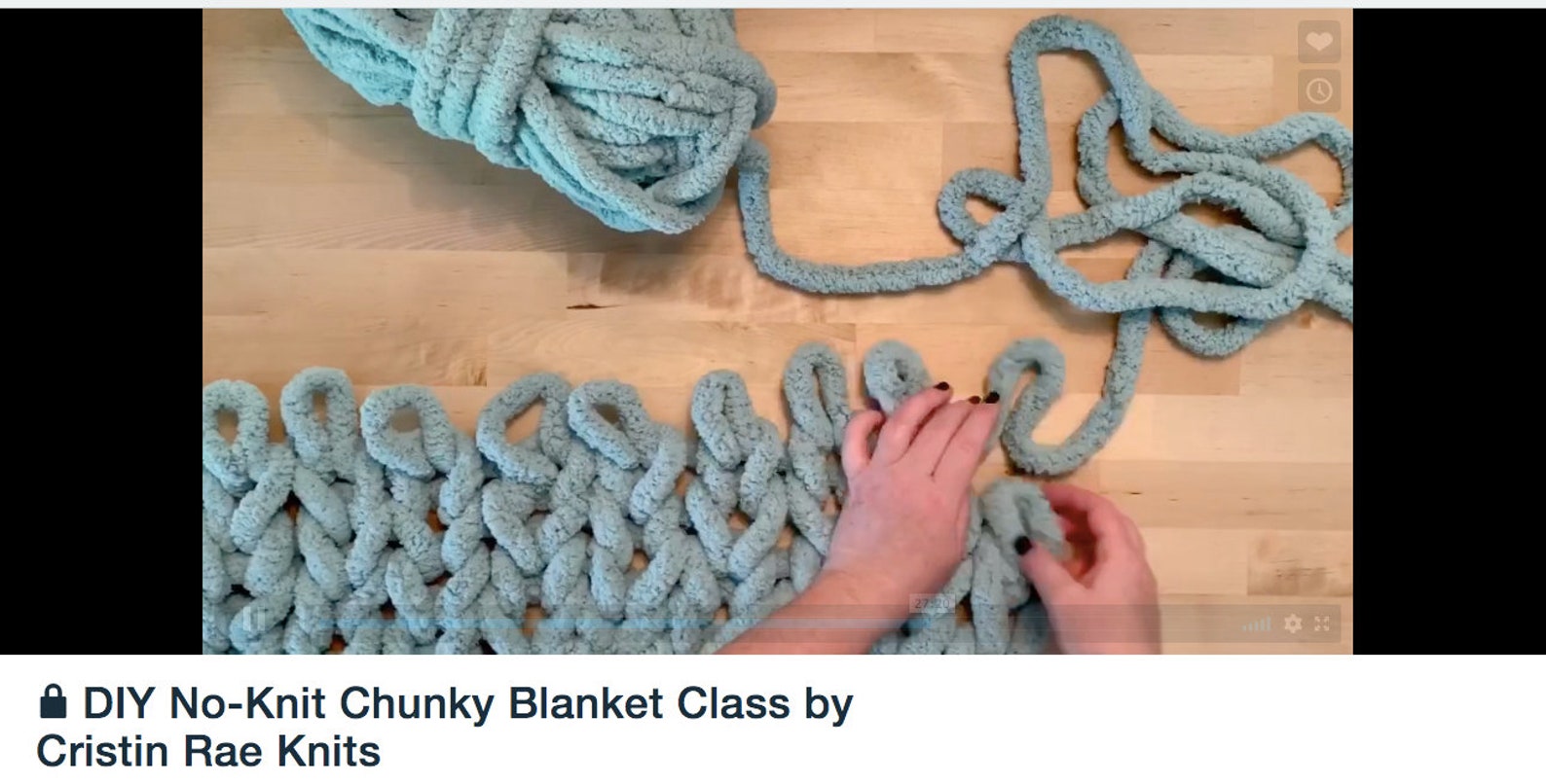 DIY No-knit Chunky Blanket Kit With Video - Etsy