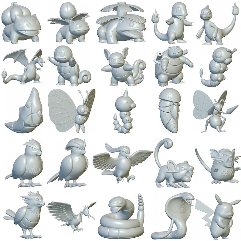 Pokemon Pack 3D Files - Etsy