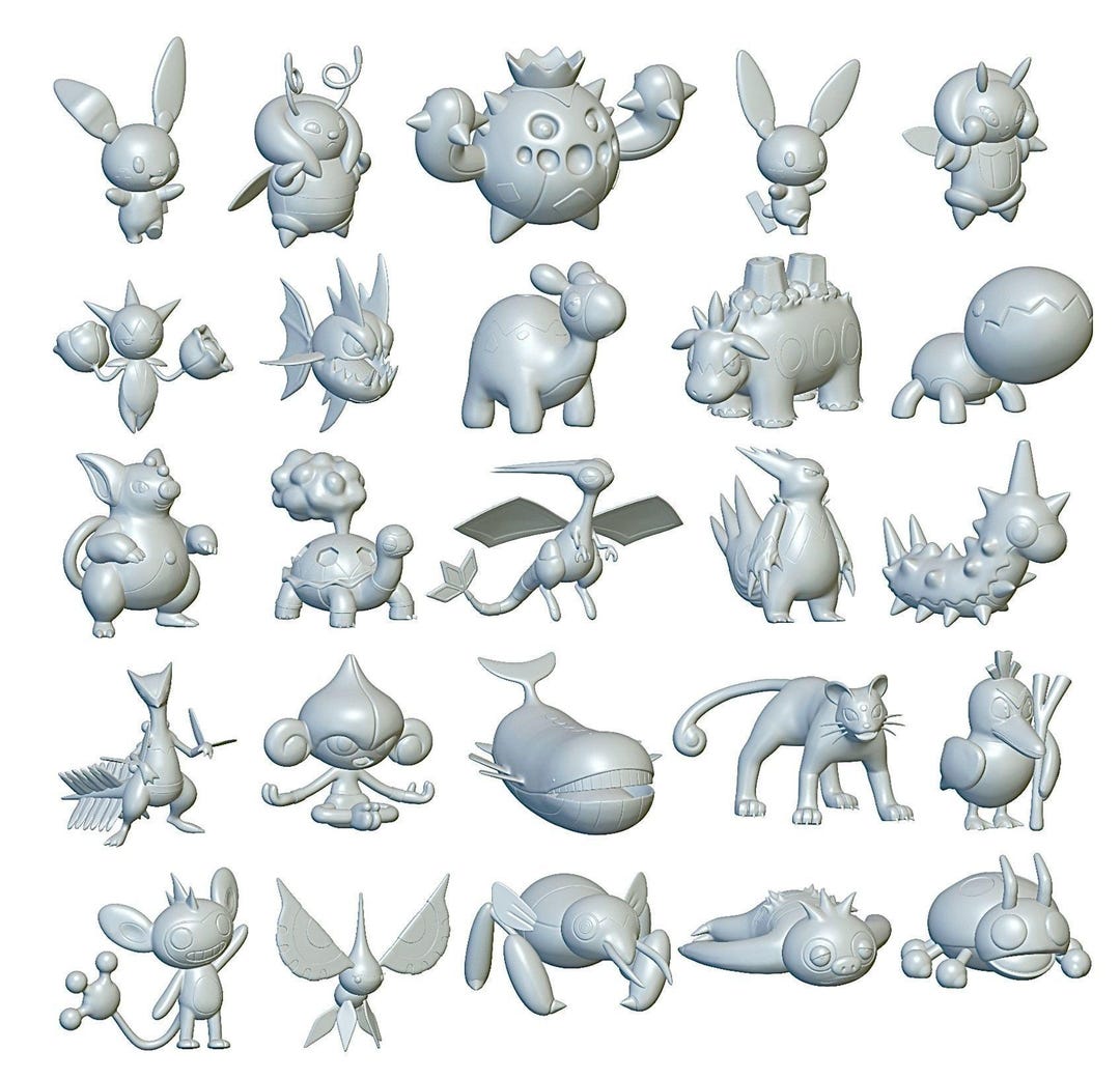 Pokemon Pack 3D Files - Etsy