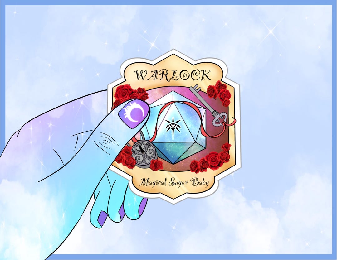 Pack 5 Stickers: Warlock Pack- Fantasy Stickerful Set for D&D Dungeone ...