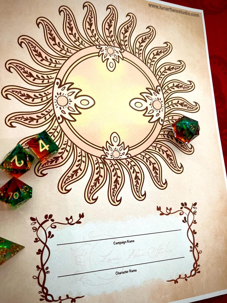 Sun Themed Dnd 5e Character Sheet Digital Download - Etsy Australia