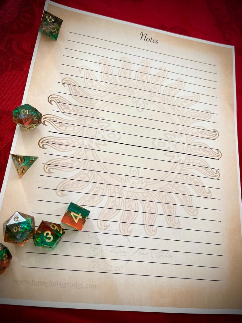 Sun Themed Dnd 5e Character Sheet Digital Download - Etsy Australia
