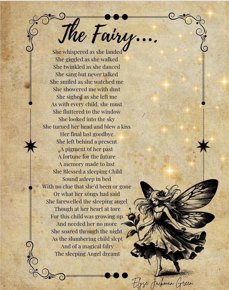 Magical Fairy Poem - Etsy