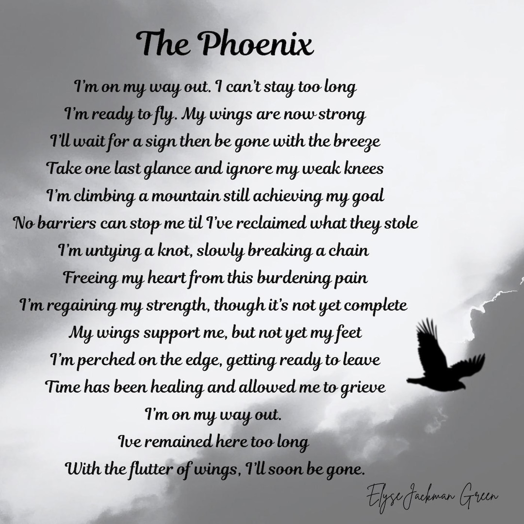 Poem About Pain, Healing, Rebirth and Strength. Phoenix Rising From the ...