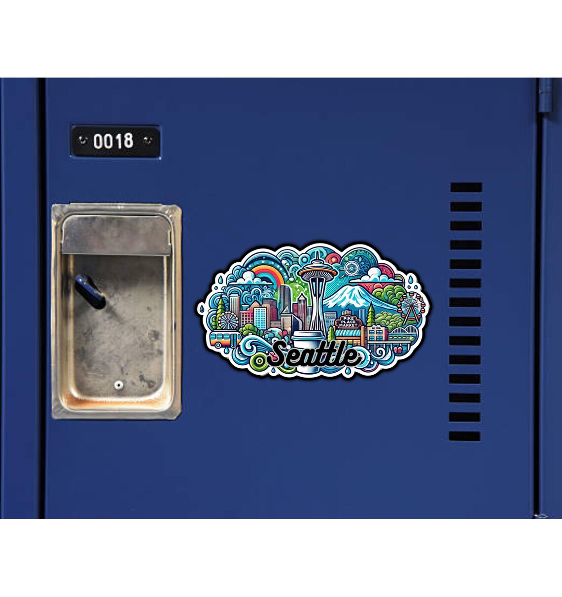 Seattle Washington Fridge Magnet or Laptop Sticker - Etsy