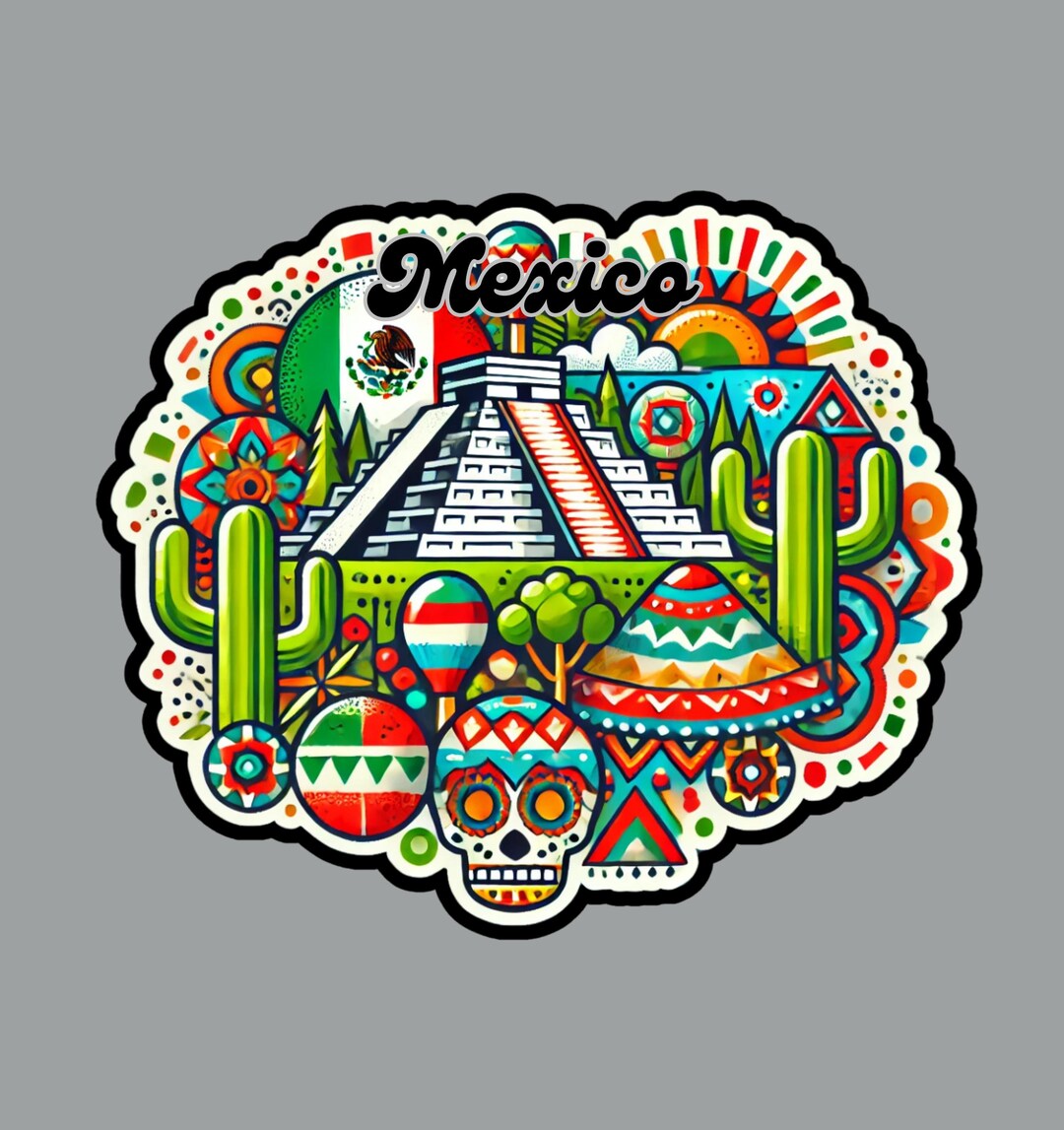 Mexico Fridge Magnet or Laptop Sticker - Etsy