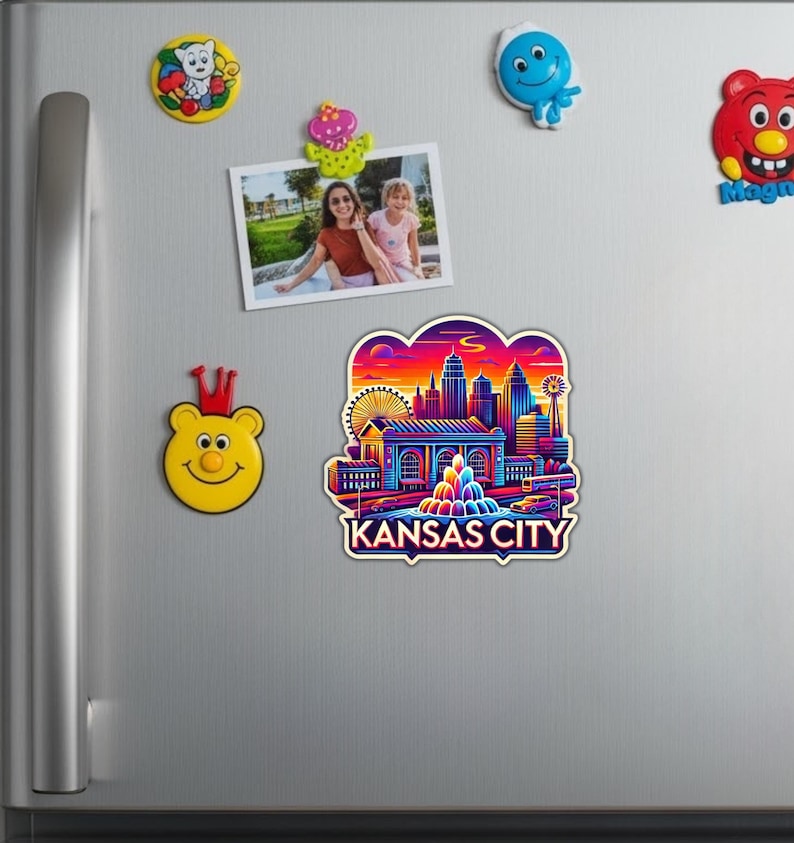 Kansas City Fridge Magnet or Laptop Sticker - Etsy