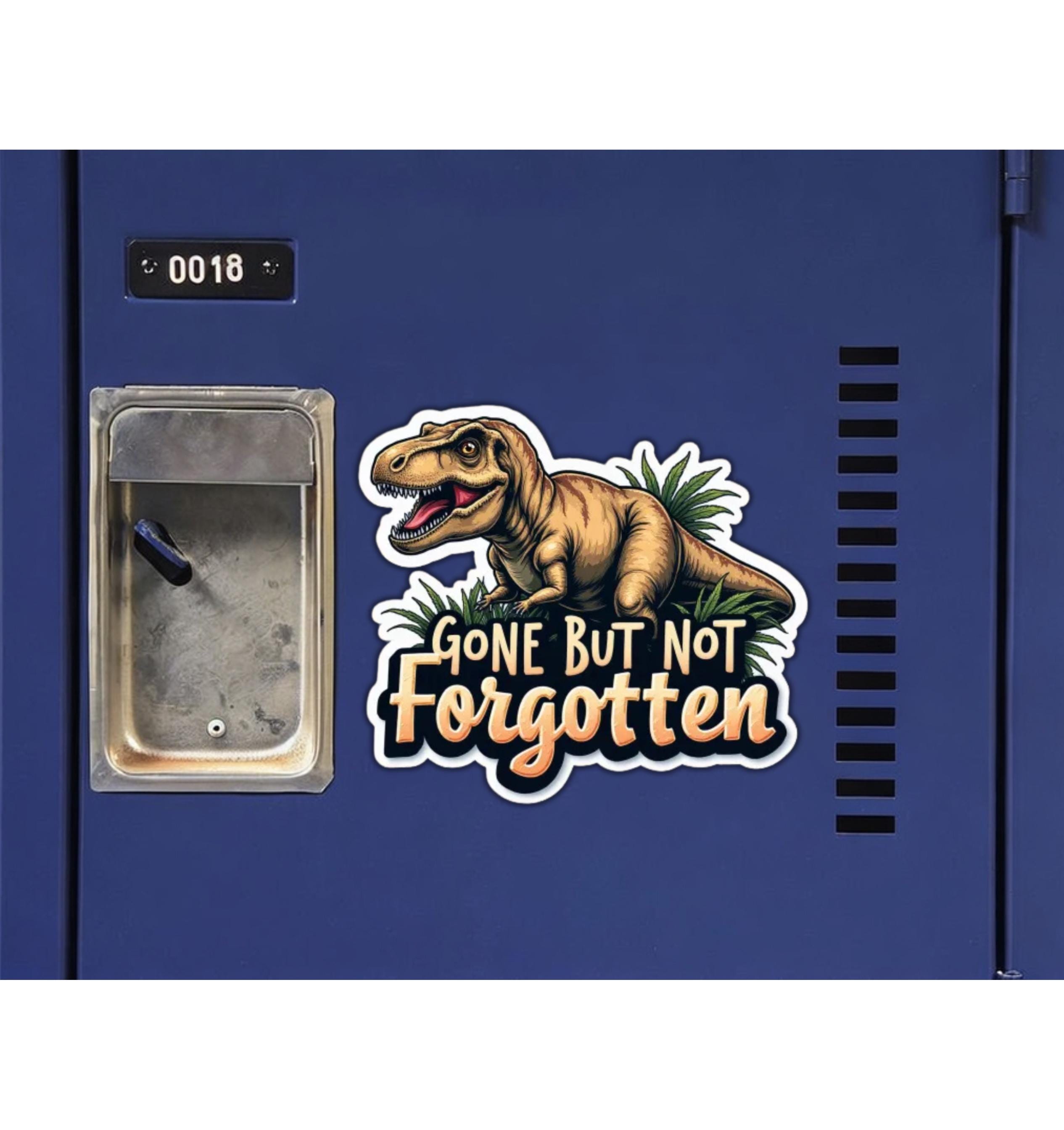 Tyrannosaurus Rex Gone but Not Forgotten Funny Fridge Magnet or Laptop ...