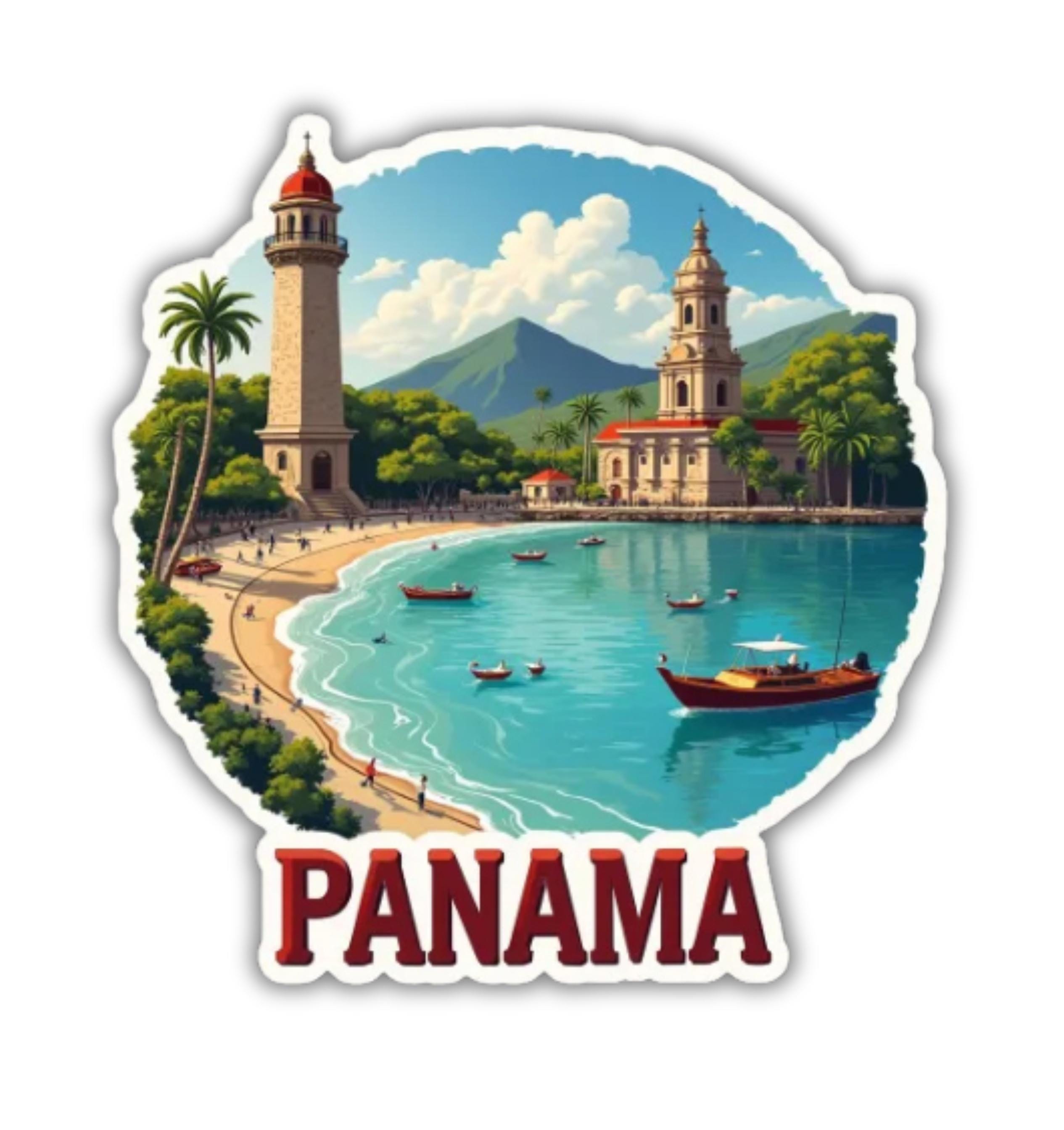 Panama Fridge Magnet or Laptop Sticker - Etsy