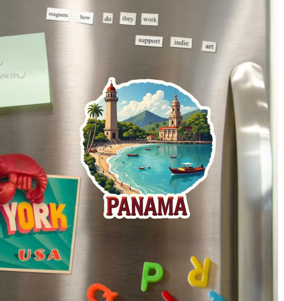 Panama Fridge Magnet or Laptop Sticker - Etsy