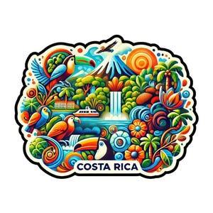 Costa Rica Laptop Sticker - Etsy