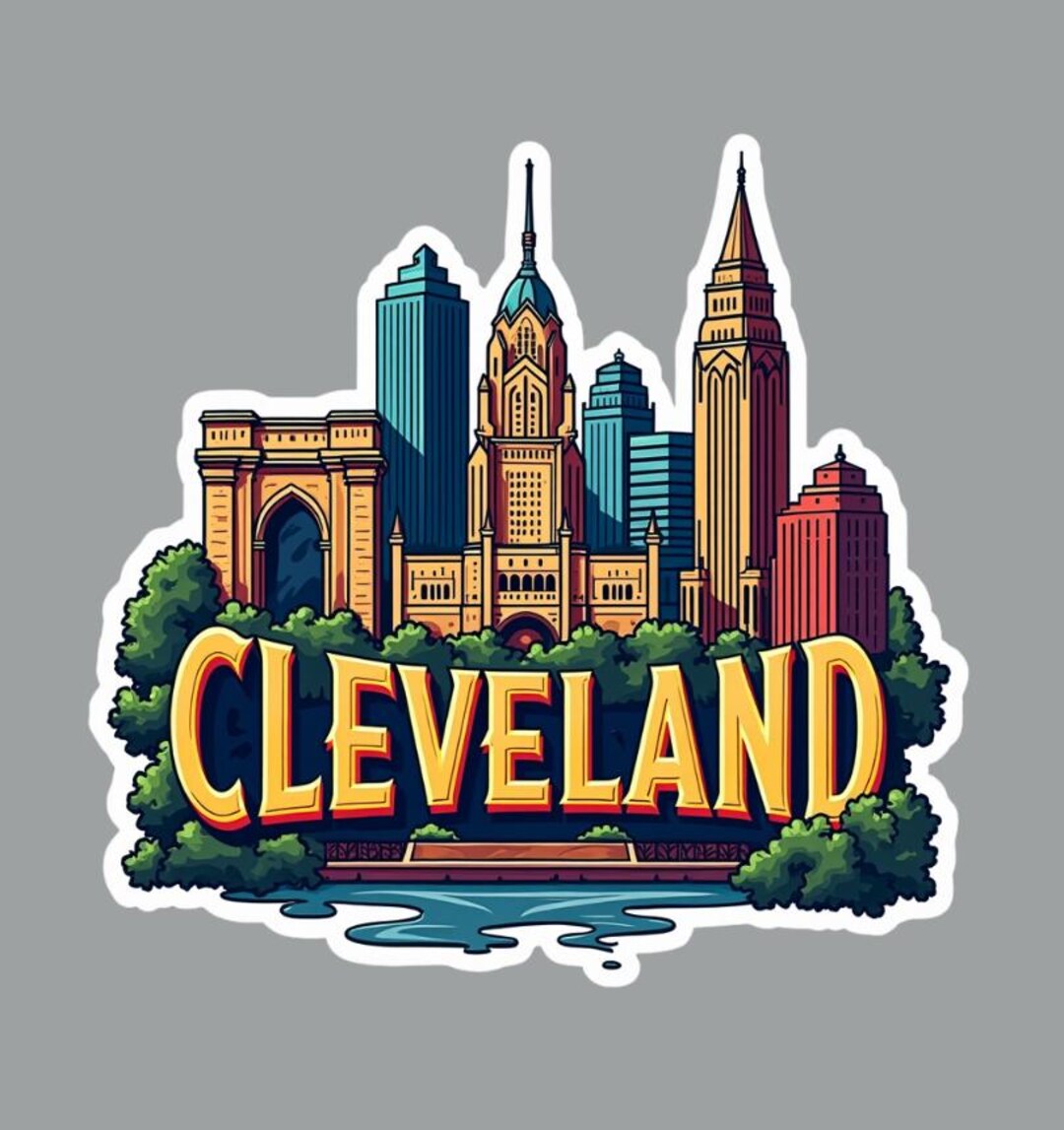 Cleveland Ohio Fridge Magnet or Laptop Sticker - Etsy