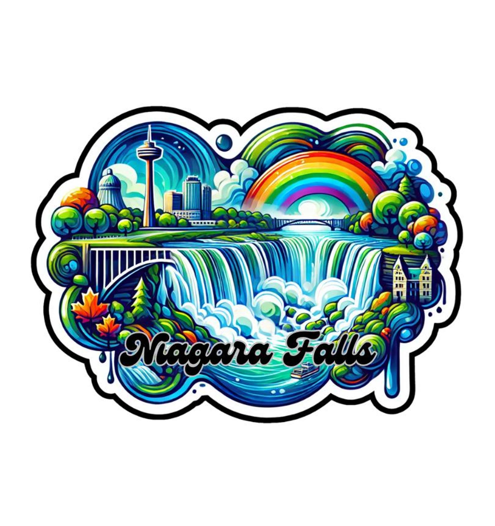 Niagara Falls Fridge Magnet or Laptop Sticker - Etsy
