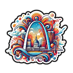 St. Louis Missouri Fridge Magnet or Laptop Sticker - Etsy