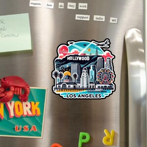 Los Angeles California Fridge Magnet or Laptop Sticker - Etsy