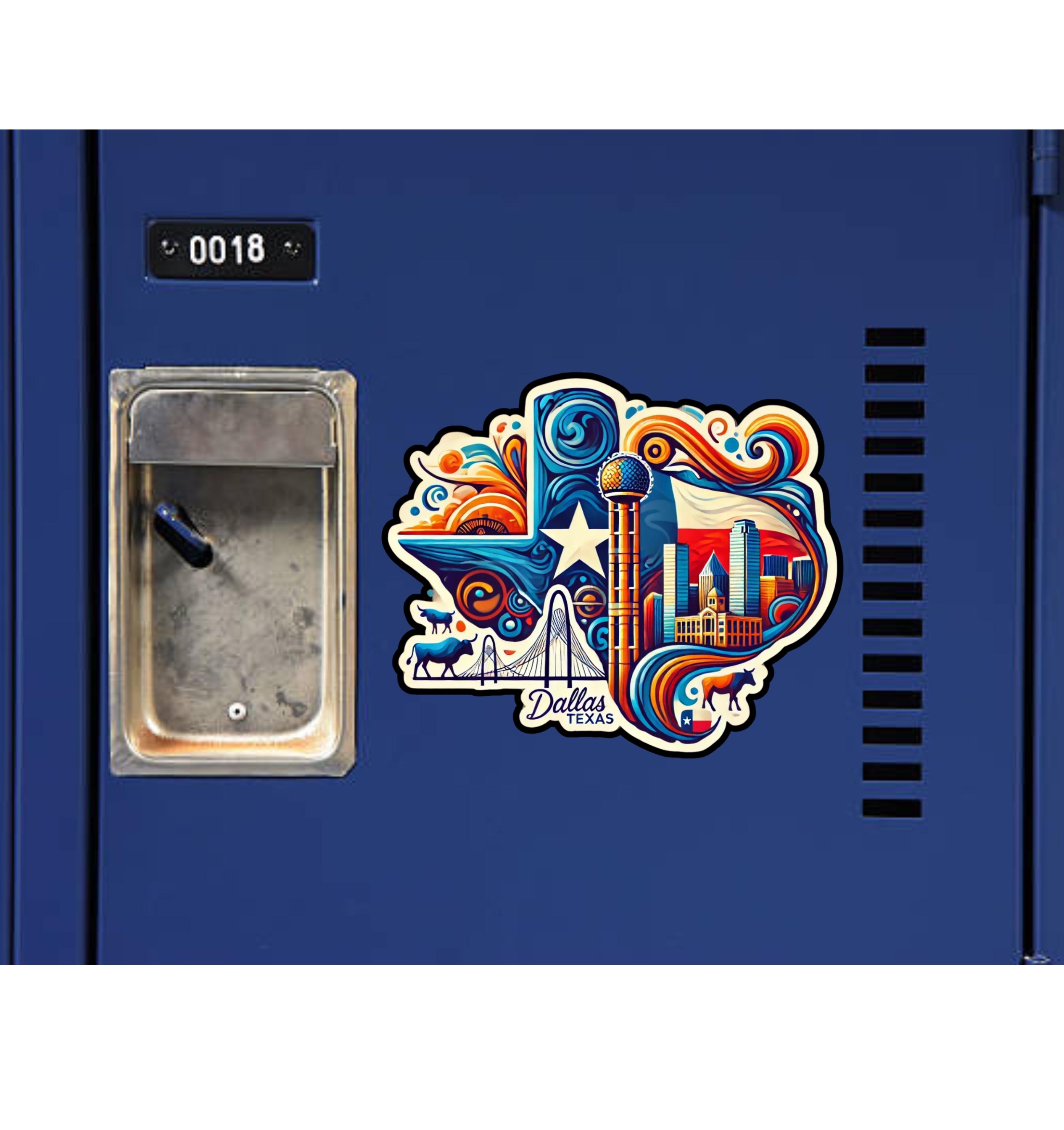 Dallas Texas Fridge Magnet or Laptop Sticker - Etsy