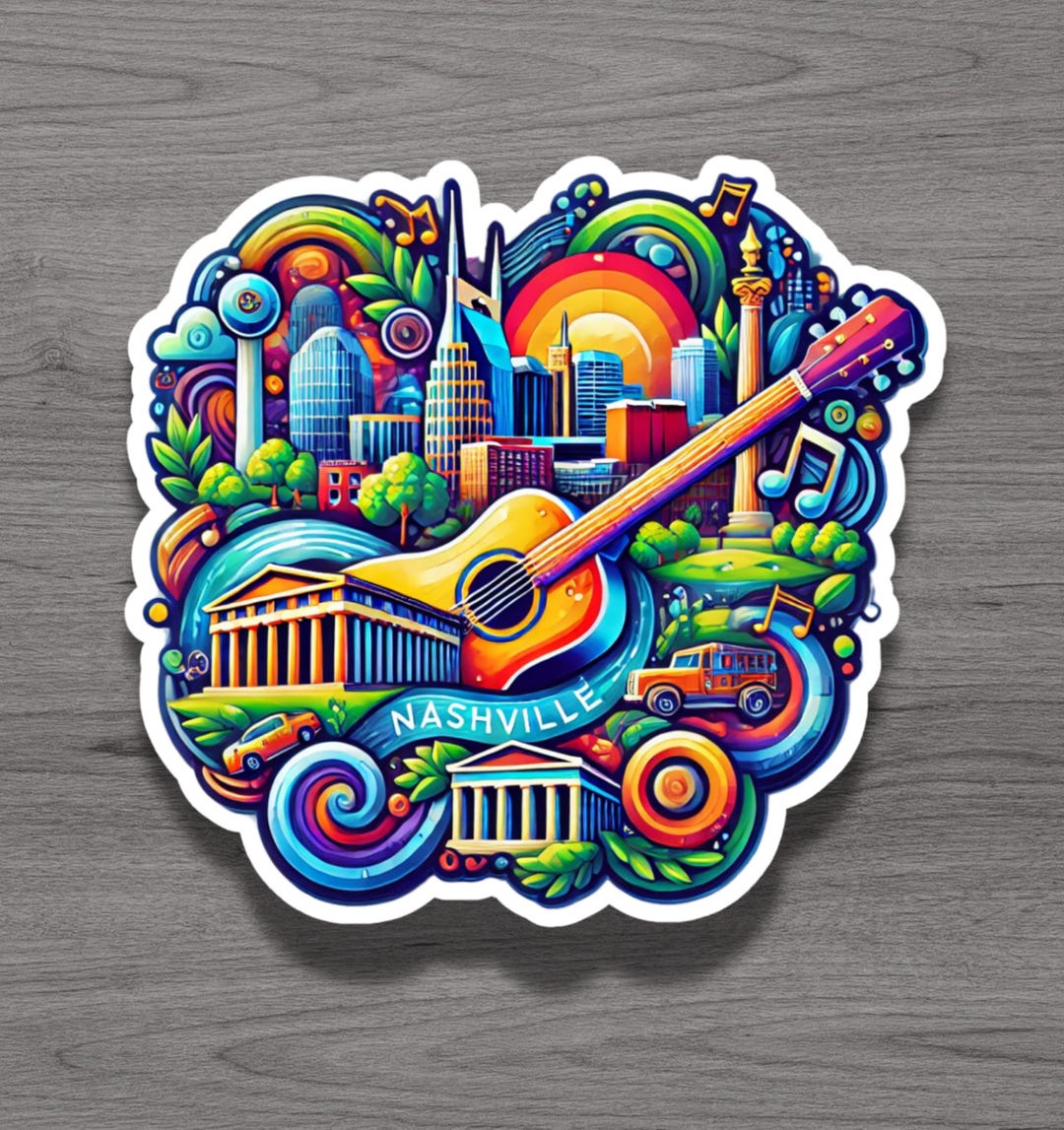Nashville Tennessee Fridge Magnet or Laptop Sticker - Etsy