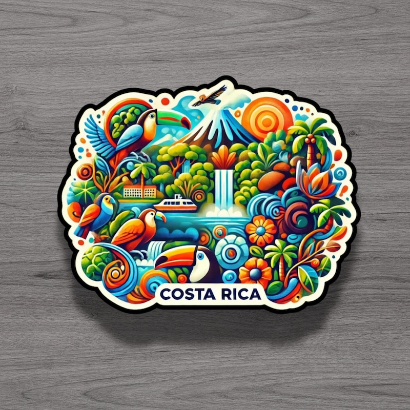 Travel Stickers Costa Rica - Etsy