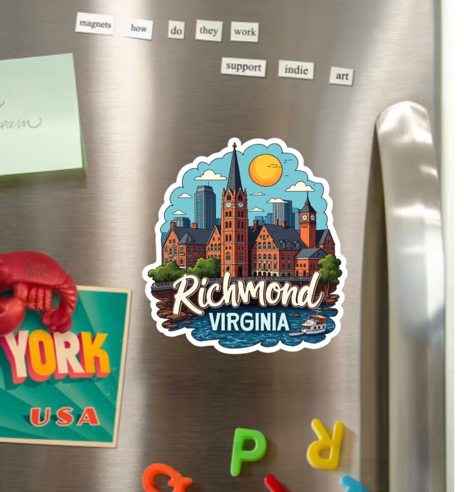 Richmond Virginia Fridge Magnet or Laptop Sticker - Etsy