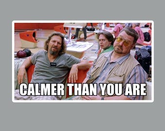 Calmer Than You Are, Dude. Decal Car Decal/laptop Decal/tumbler Decal ...