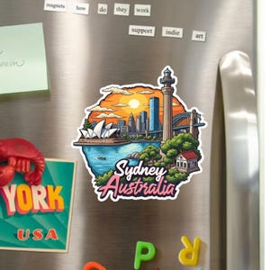 Sydney Australia Fridge Magnet or Laptop Sticker - Etsy