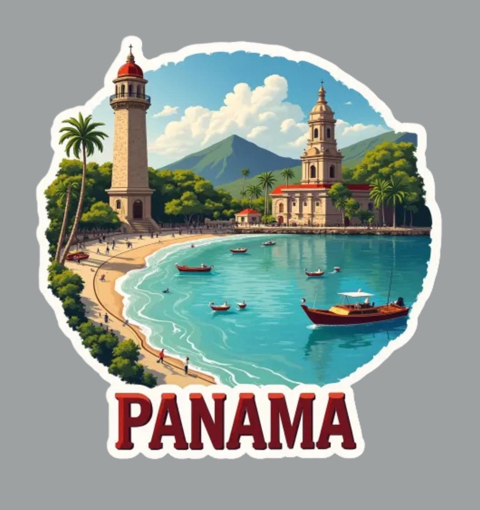 Panama Fridge Magnet or Laptop Sticker - Etsy