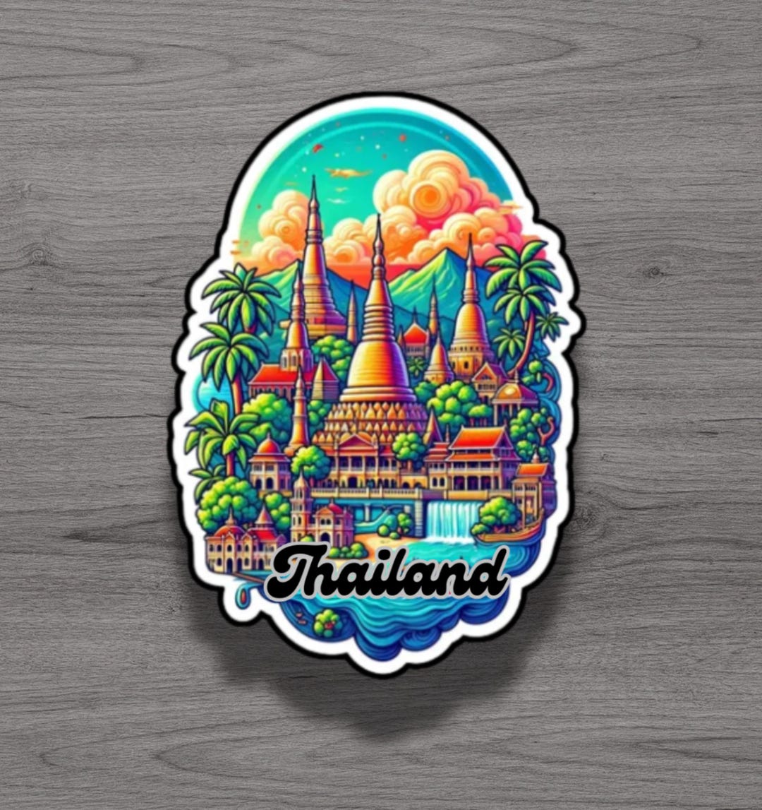 Thailand Fridge Magnet or Laptop Sticker - Etsy