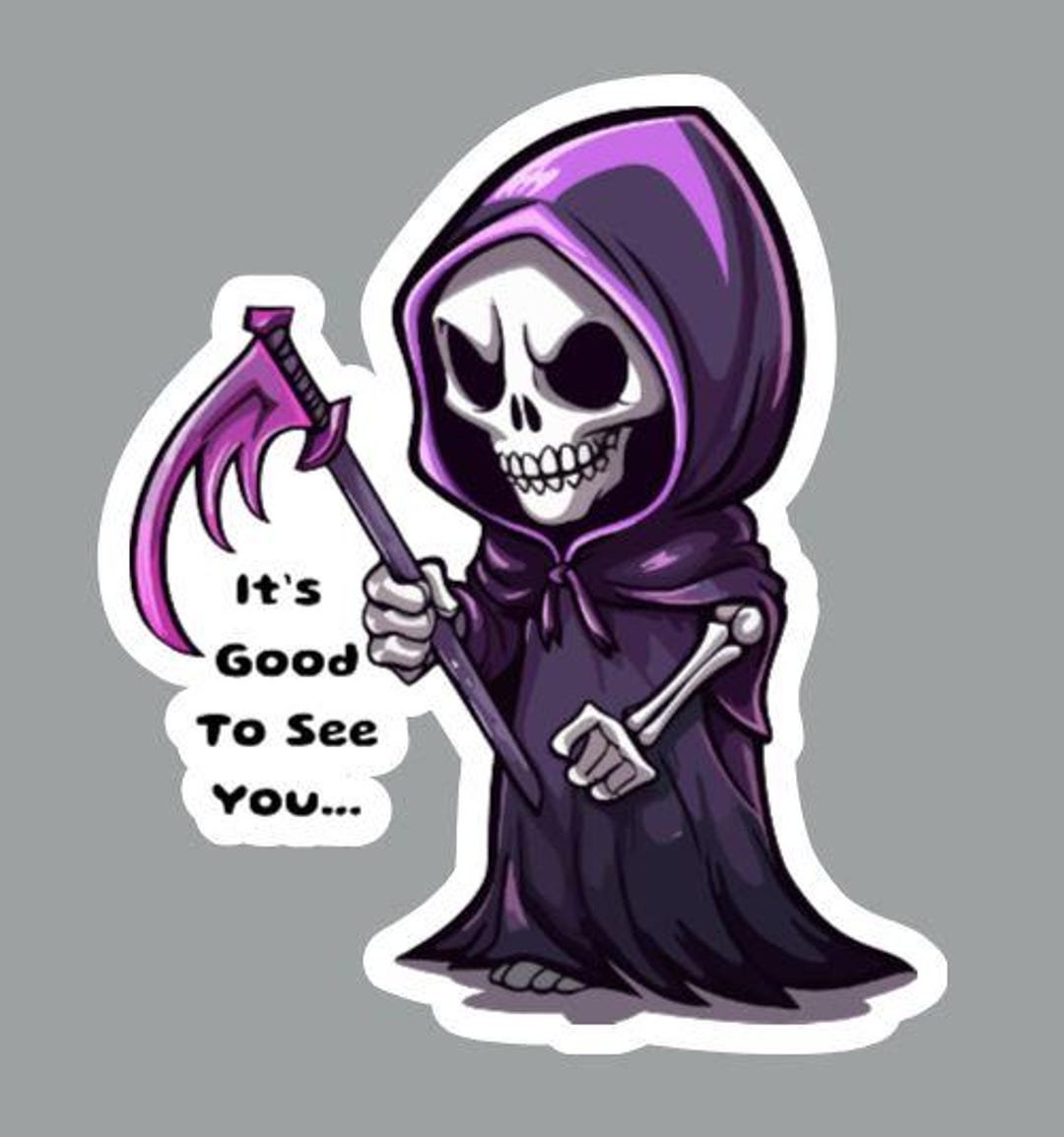 Grim Reaper Fridge Magnet - Etsy