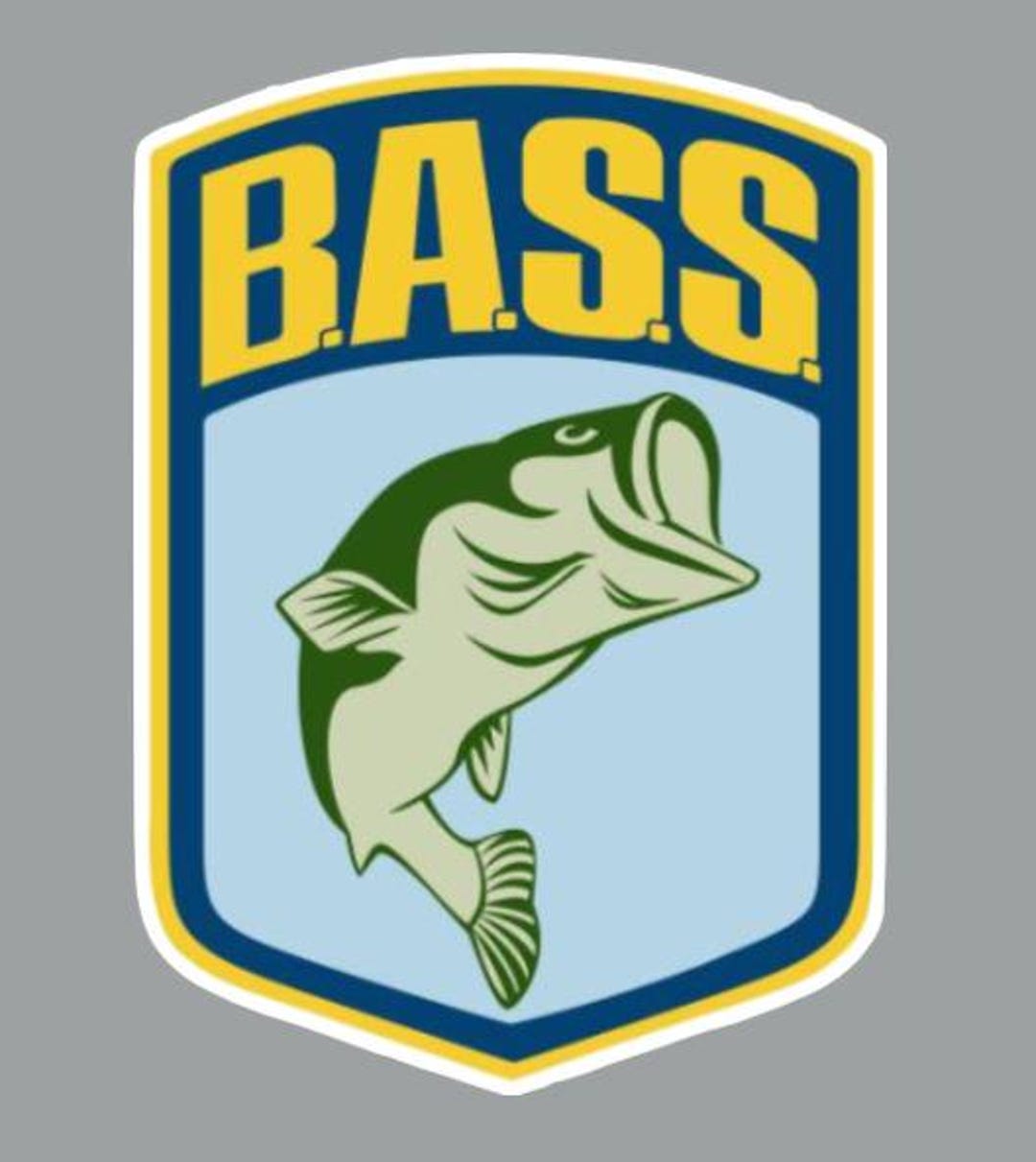 BASS Fishing Shield Die Cut Glossy Fridge Magnet - Etsy