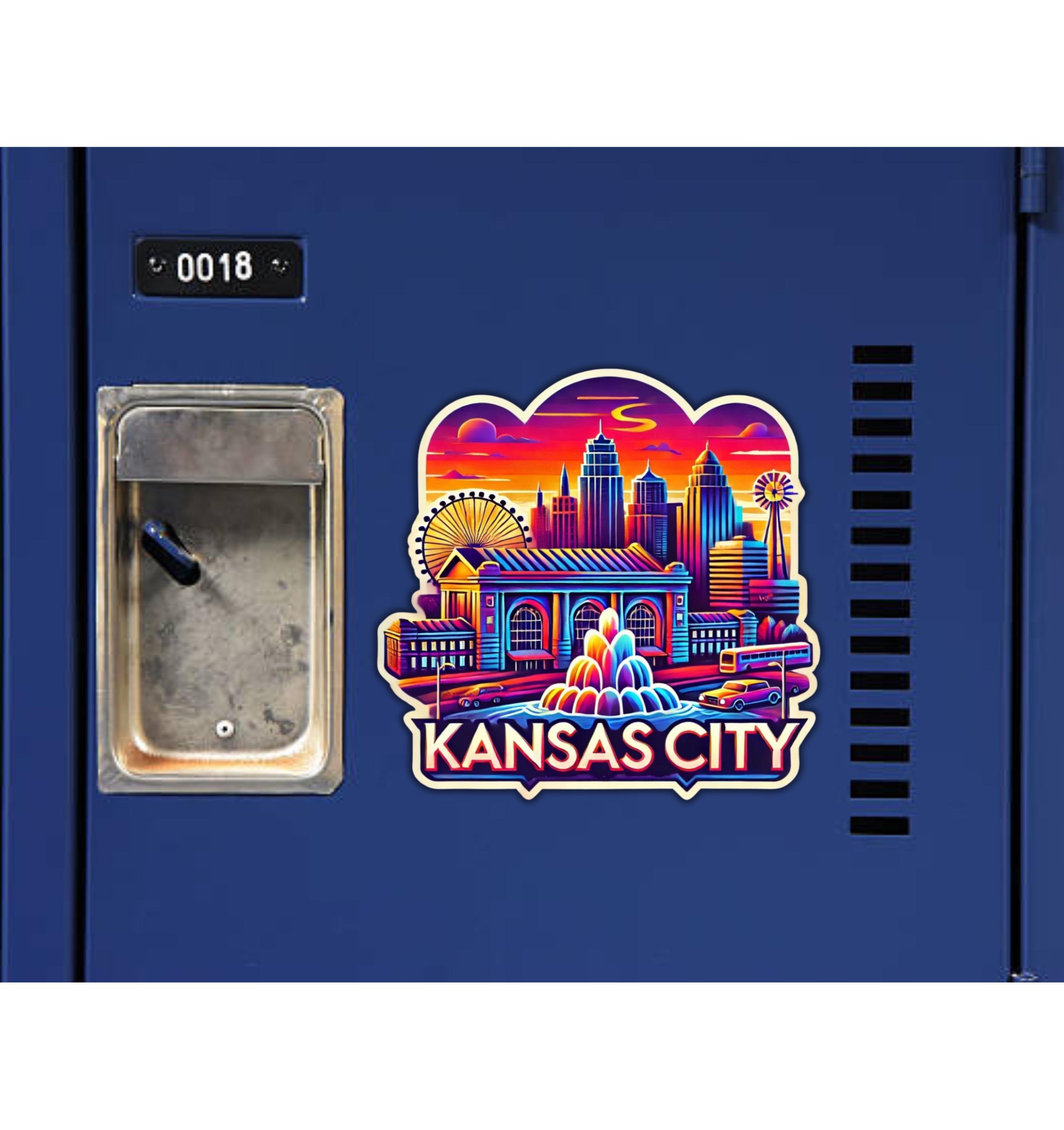Kansas City Fridge Magnet or Laptop Sticker - Etsy