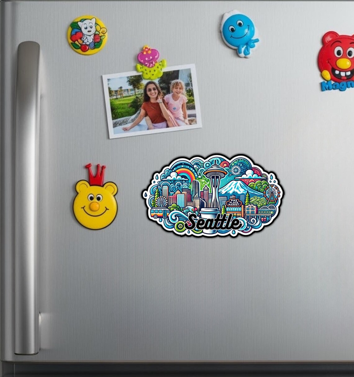 Seattle Washington Fridge Magnet or Laptop Sticker - Etsy