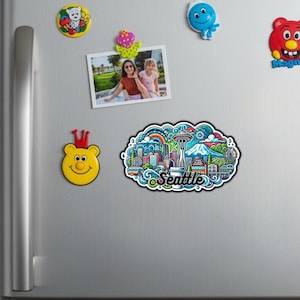 Seattle Washington Fridge Magnet or Laptop Sticker - Etsy