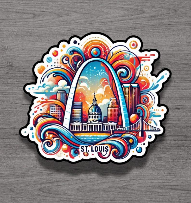 St. Louis Missouri Fridge Magnet or Laptop Sticker - Etsy