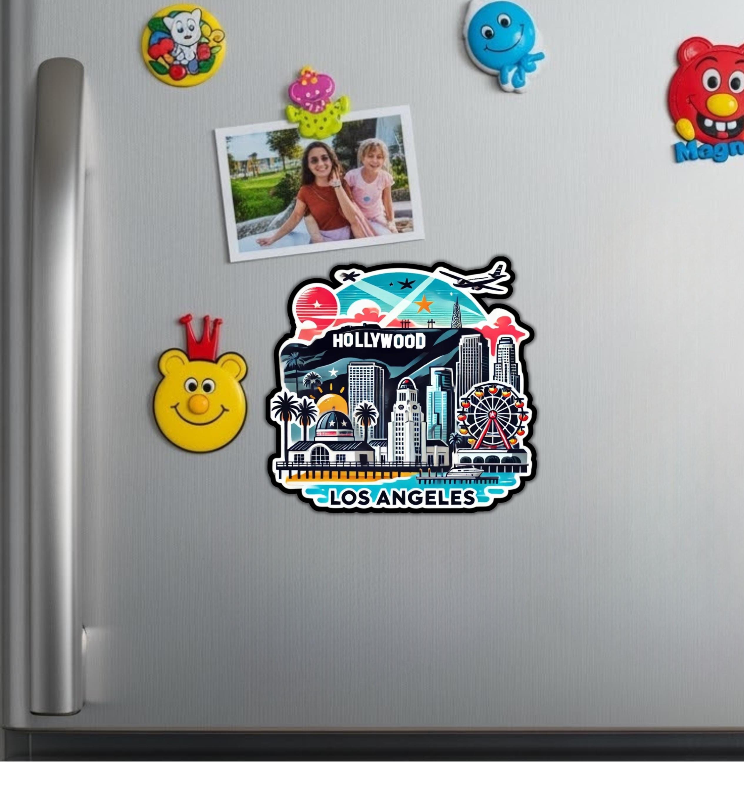 Los Angeles California Fridge Magnet or Laptop Sticker - Etsy