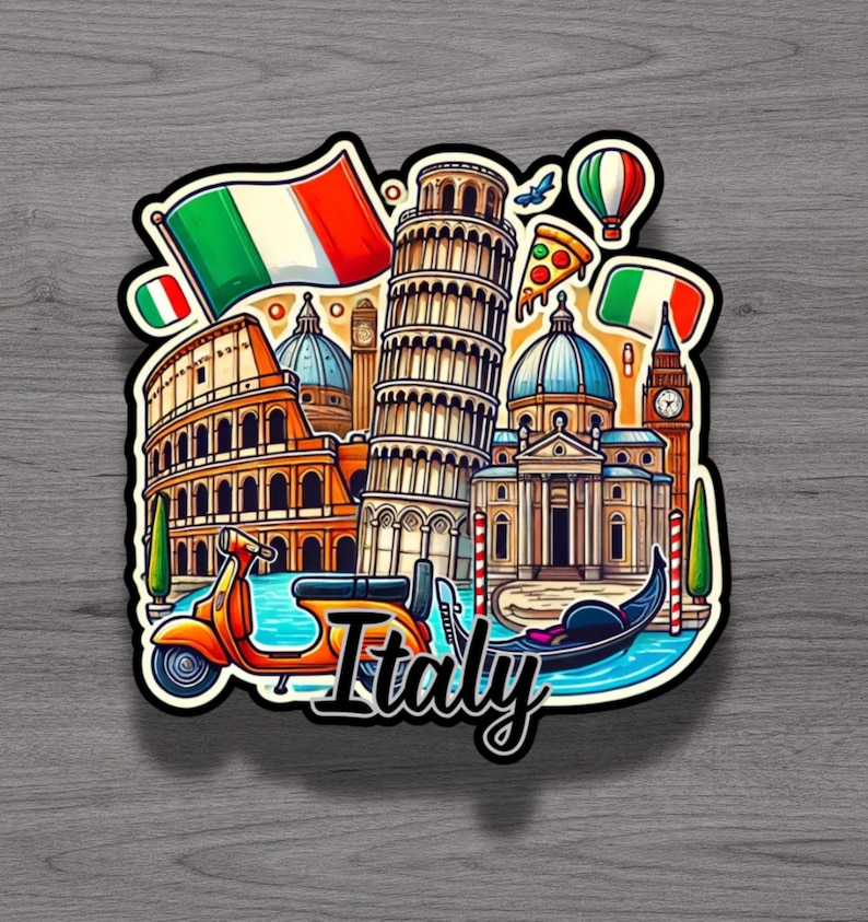 Italy Fridge Magnet or Laptop Sticker - Etsy