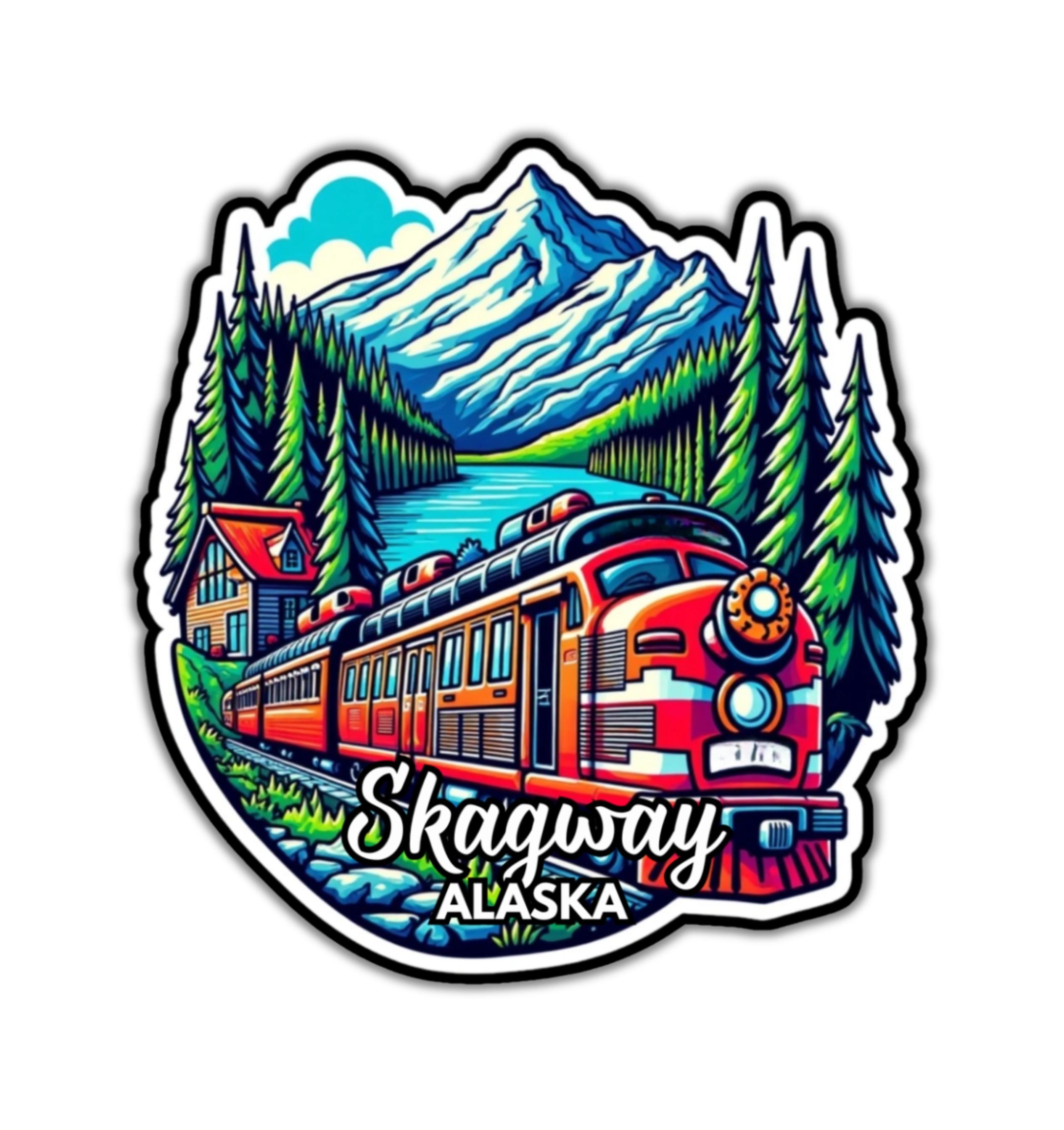 Skagway Alaska Fridge Magnet or Laptop Sticker - Etsy