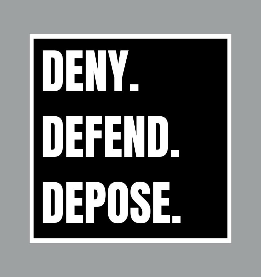 Deny, Defend, Depose Fridge Magnet or Laptop Sticker - Etsy