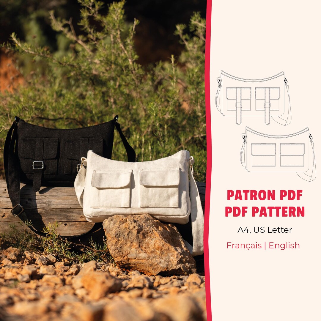 Baguette Bag With Gusset Pockets, PDF Sewing Pattern, Bag Pattern in ...