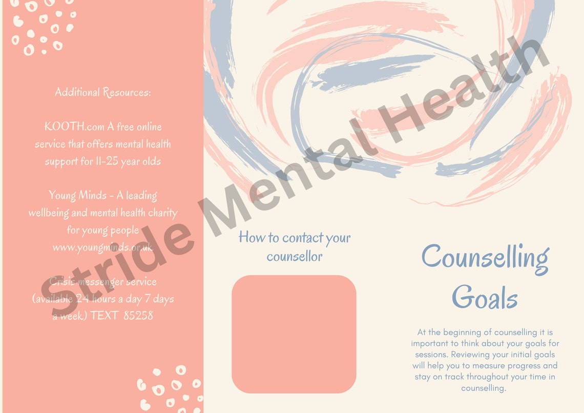 Counselling Goals Leaflet/resource Mental Health Interventions - Etsy