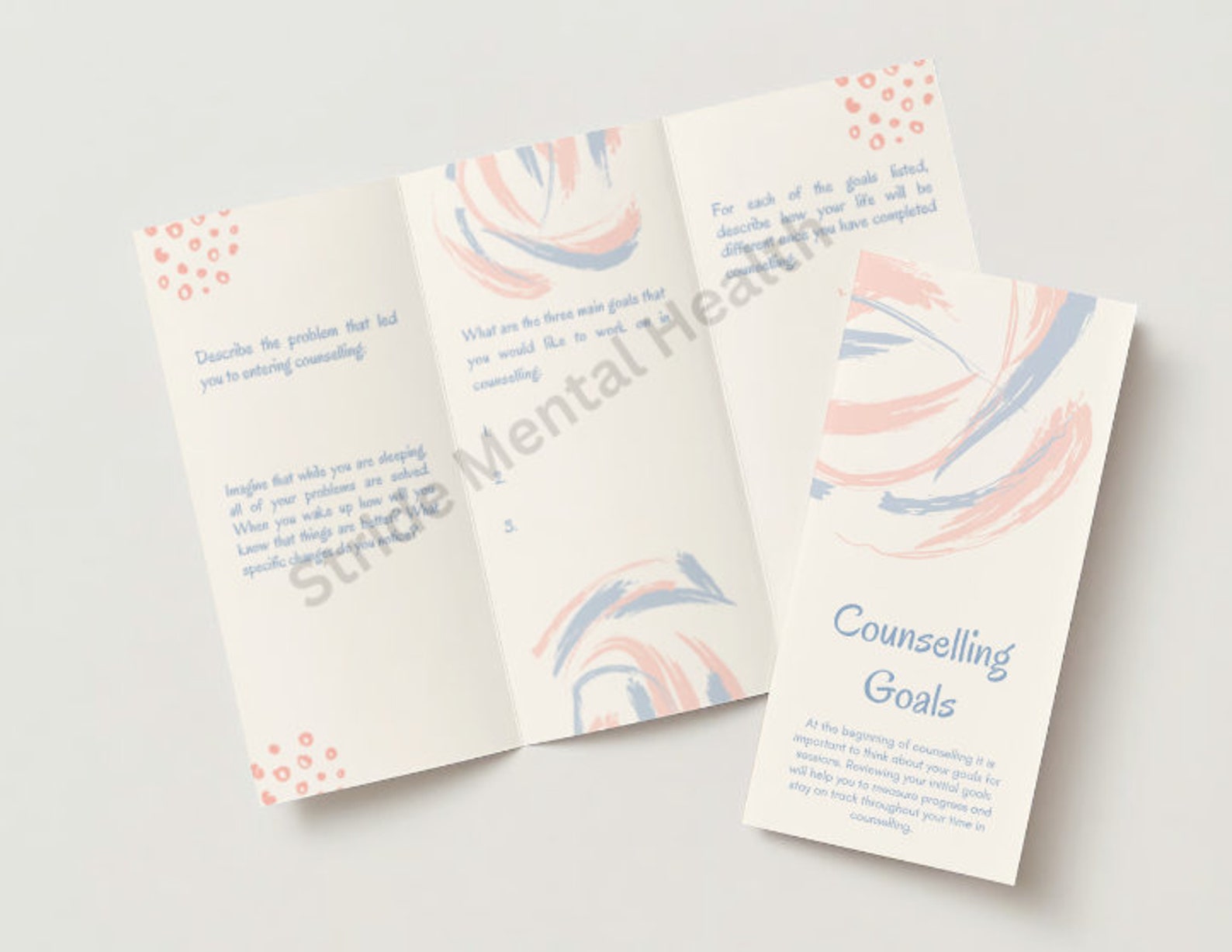 Counselling Goals Leaflet/resource Mental Health Interventions - Etsy