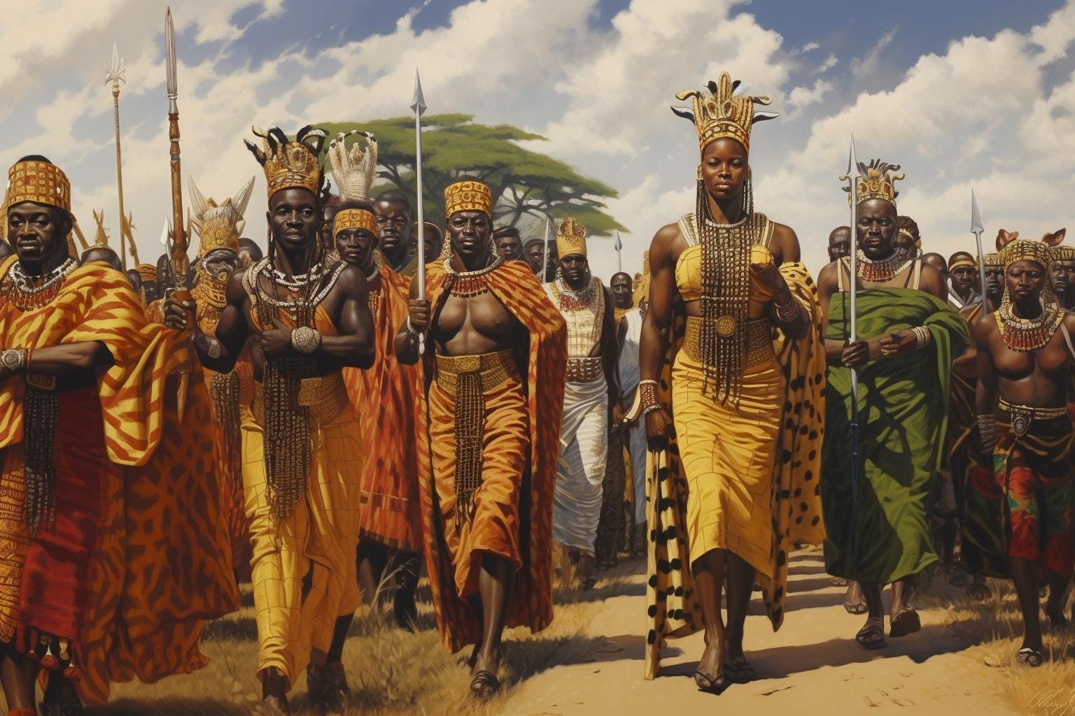 Exclusive Downloadable Artwork: an African King and Queen in a Grand ...