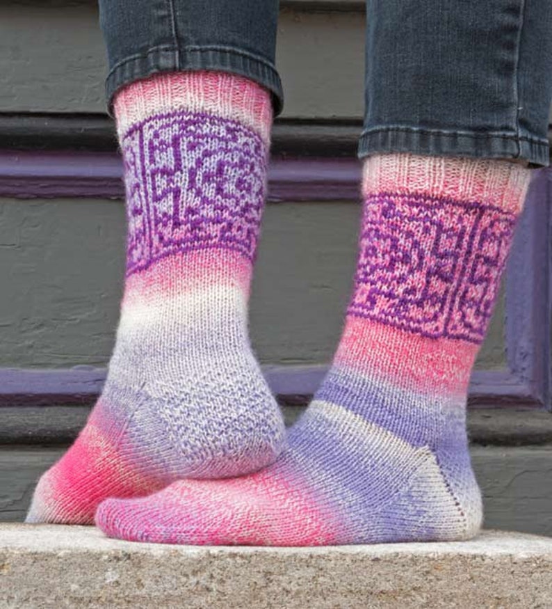 String Mandala Socks Knitting Pattern PDF - Etsy