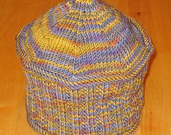 Mock Cable Rib Hat Knitting Pattern PDF | Etsy
