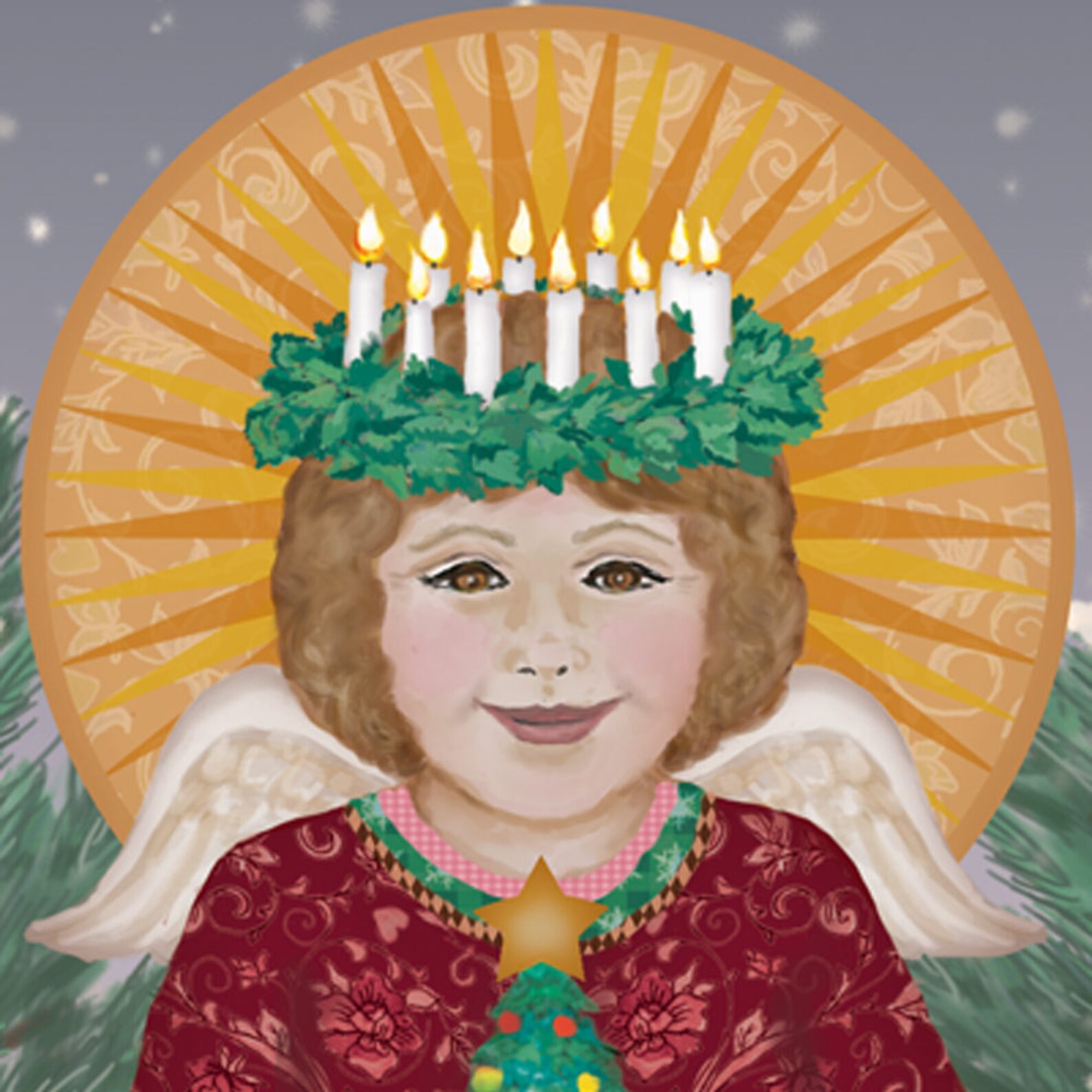 Little Angel in the Snow Print - Etsy